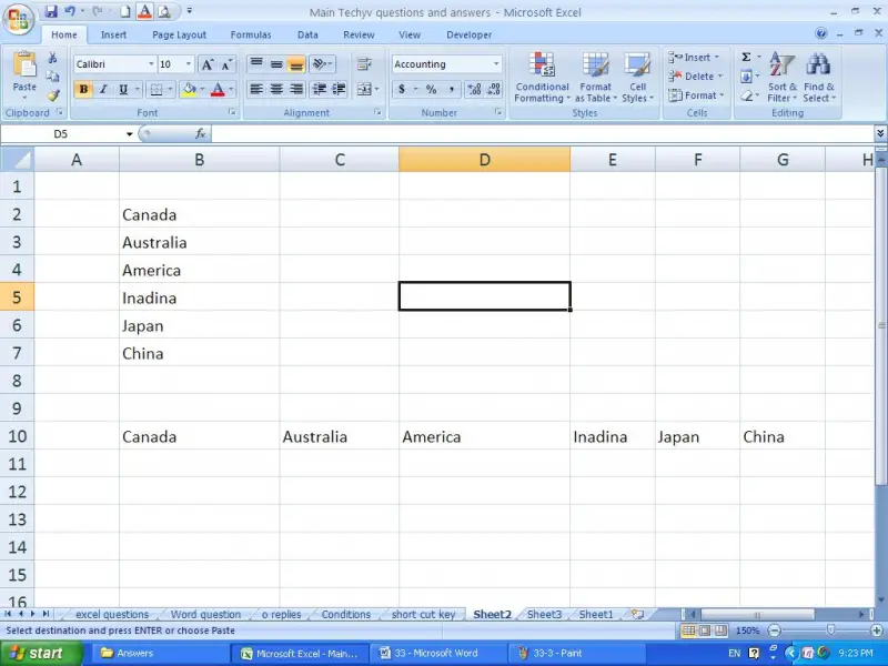 Conversion of column data into row? - Techyv.com Conversion of column data into row? - Techyv.com